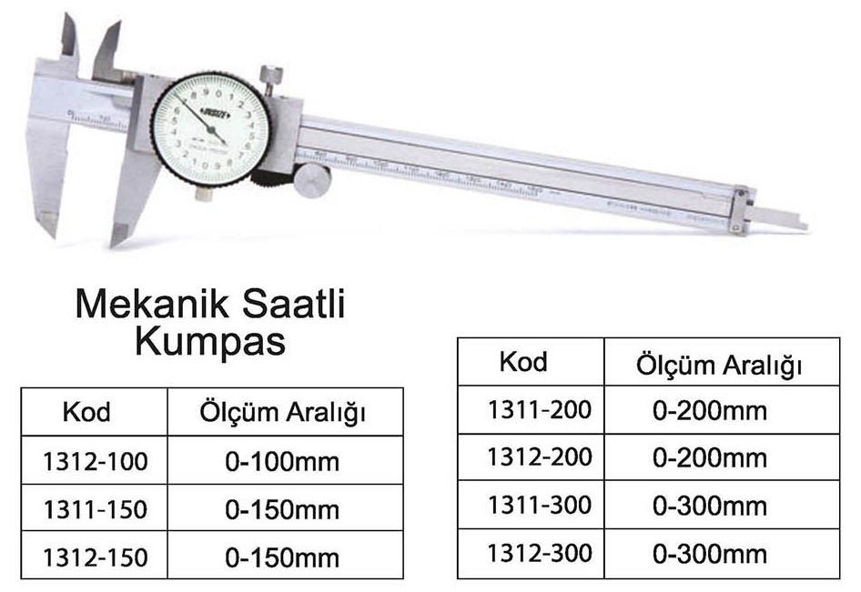 Saatli Kumpas 100~300 mm 1312